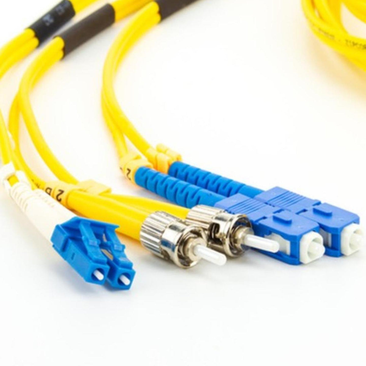 What connectors are available for OM3 10 Gigabit Multimode Fiber Patch ...